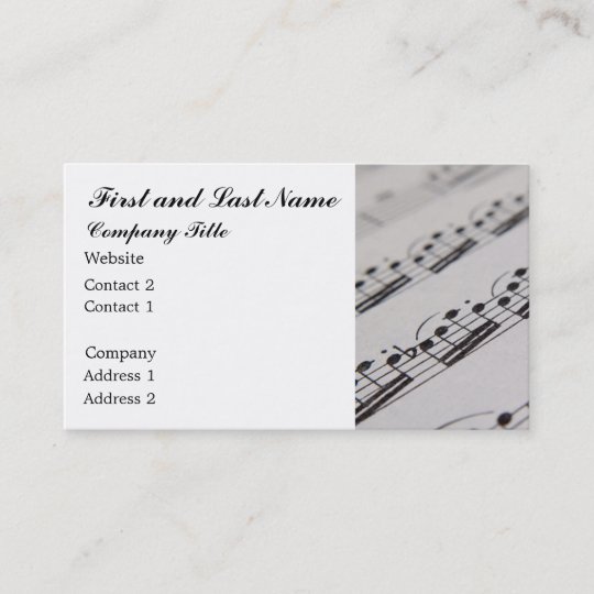 Professional Musician Business Card | Zazzle.com
