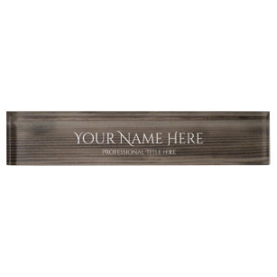 Wood Grain Desk Name Plates | Zazzle