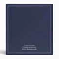 Professional Navy Blue and Silver 3 Ring Binder | Zazzle