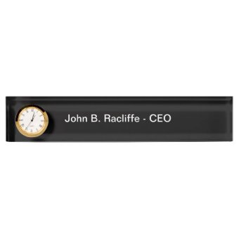 Professional Office Company CEO Desk Name Plate | Zazzle