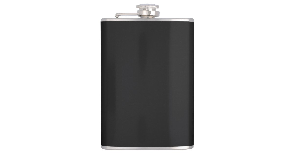 Professional Onyx Black Color | Classic Elegant Flask | Zazzle