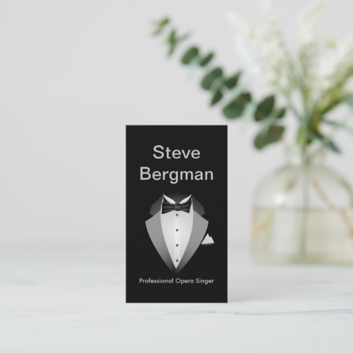 Professional Opera Singer Suit Man Theatre Concert Business Card | Zazzle