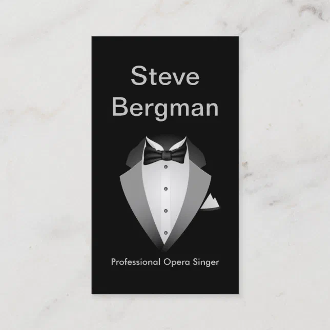 Professional Opera Singer Suit Man Theatre Concert Business Card | Zazzle