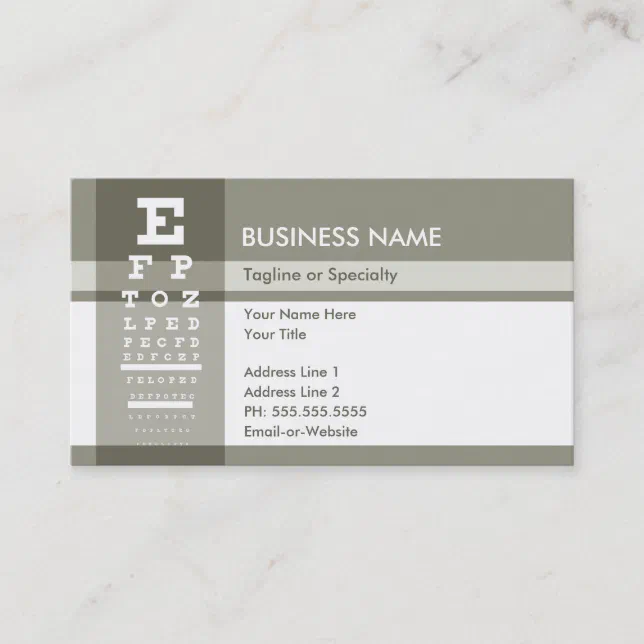 professional optometrist business card | Zazzle