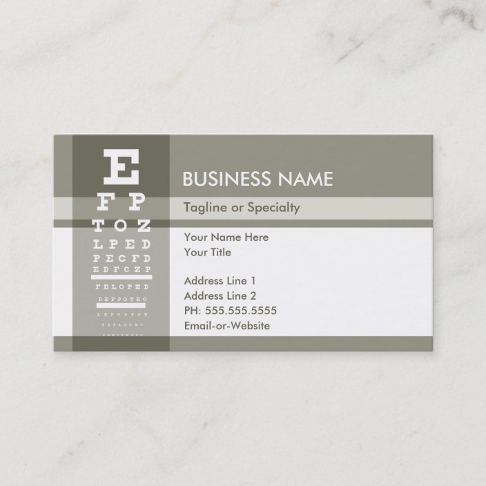 professional optometrist business card | Zazzle.com