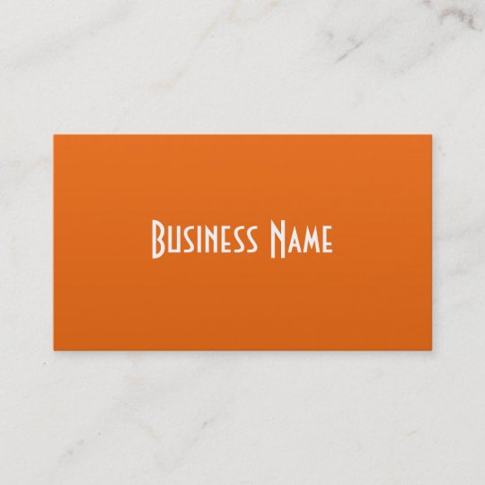 Professional Orange Business Card | Zazzle.com