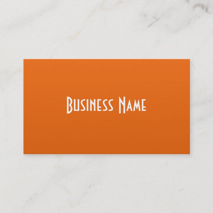 Professional Orange Business Card | Zazzle.com