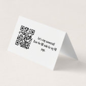 Professional Organizer Custom QR Code Tent Style Business Card | Zazzle