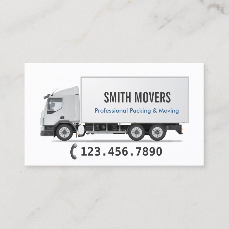 Professional Packing & Moving Business Card | Zazzle