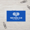 Professional padel tennis business card template | Zazzle