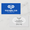 Professional padel tennis business card template | Zazzle