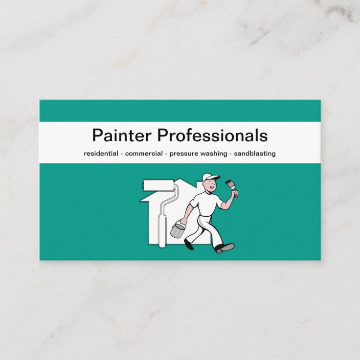 Professional Painter And Sandblasting Business Card | Zazzle