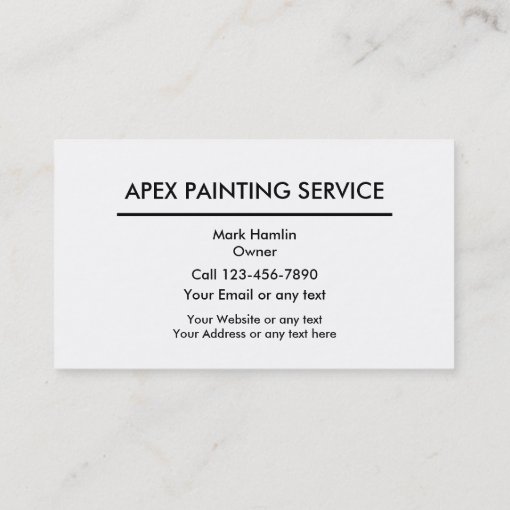 Professional Painter Business Card | Zazzle