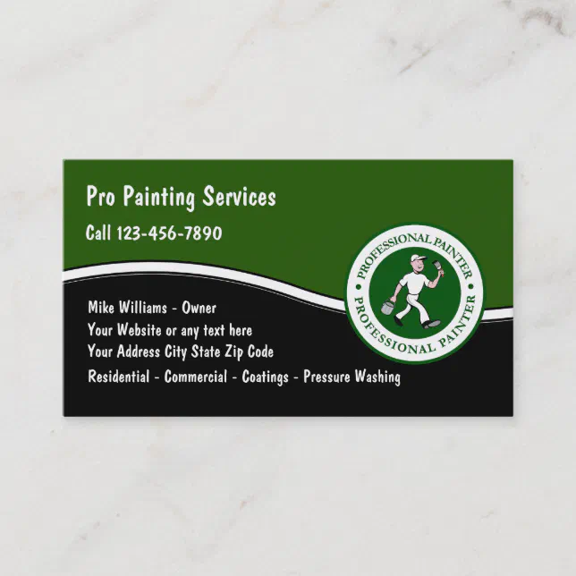 Professional Painter Service Business Card | Zazzle