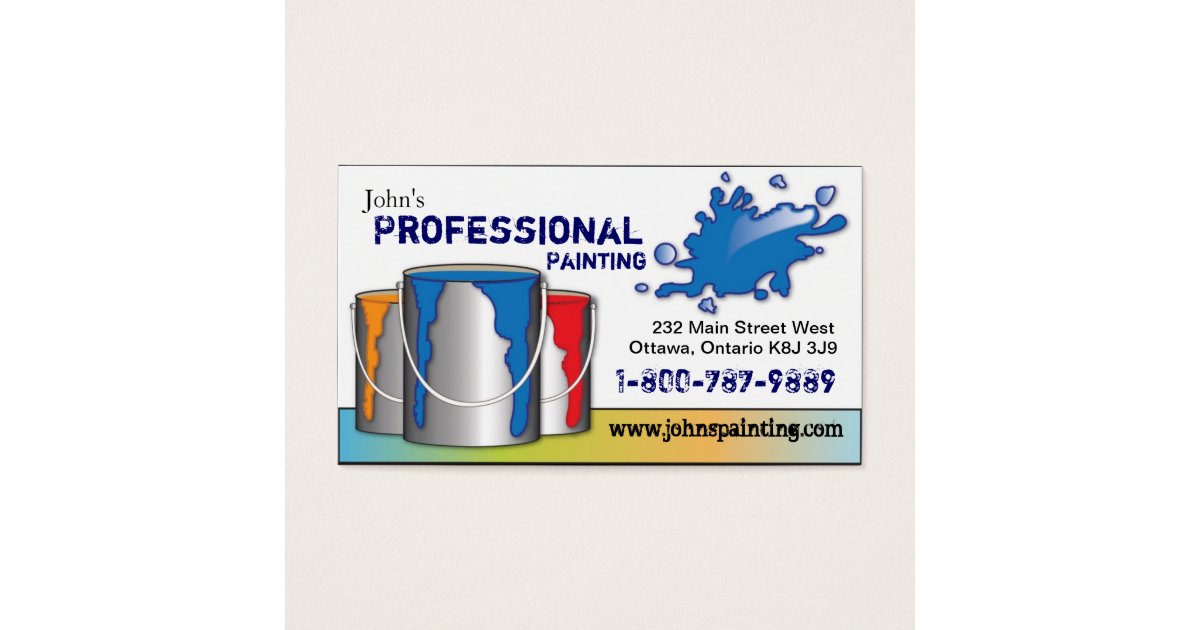 Professional Painting Business Card | Zazzle.com