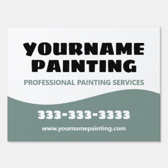 Professional Painting Business Sign | Zazzle