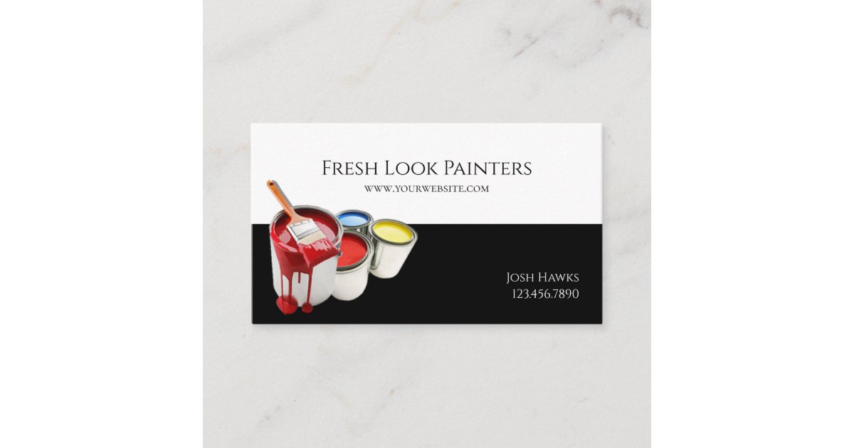 Professional Painting Company Business Card | Zazzle
