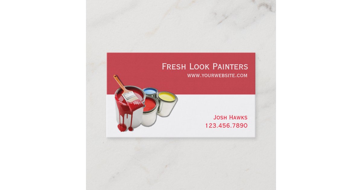 Professional Painting Company Business Card | Zazzle