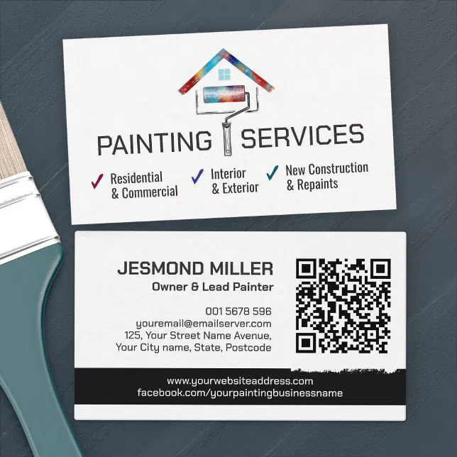 Professional Painting Services - House Painter Business Card | Zazzle