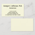 Professional Pediatrician Business Card | Zazzle
