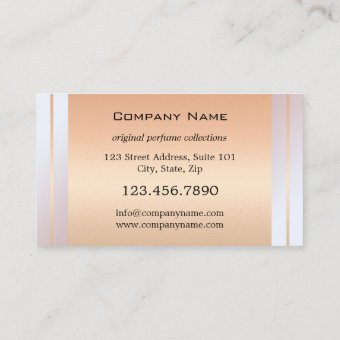 Professional Perfume Fragrance Salon Business Card | Zazzle