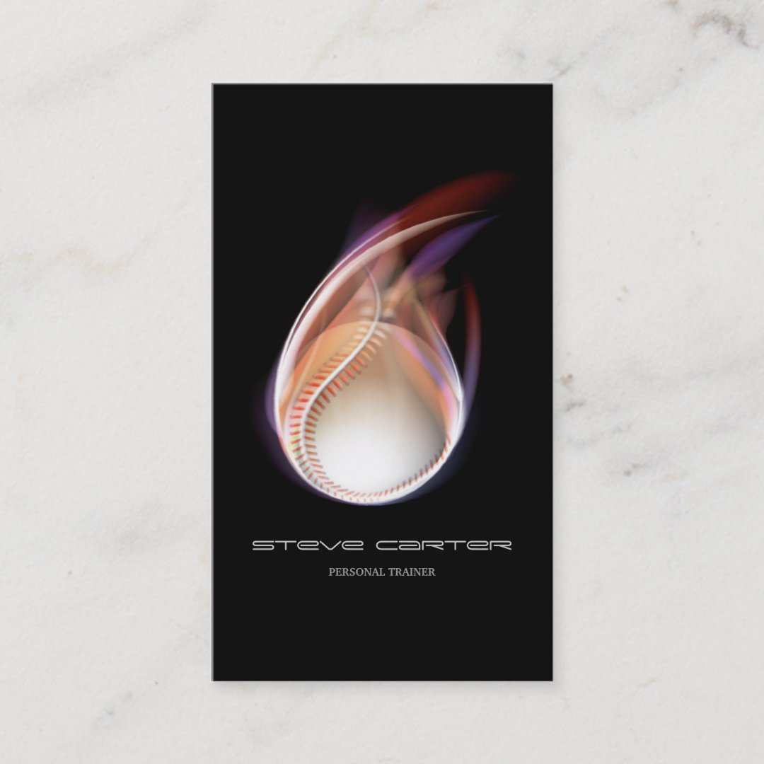 Professional Personal Trainer Baseball Coach Card | Zazzle
