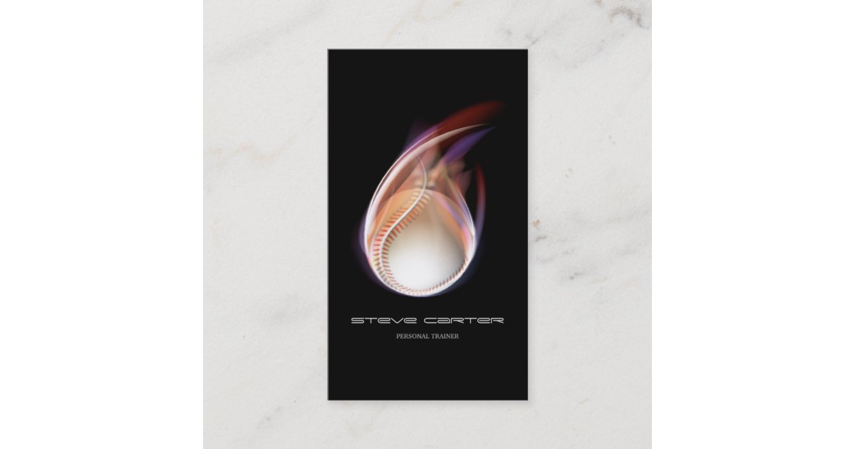 Professional Personal Trainer Baseball Coach Card | Zazzle