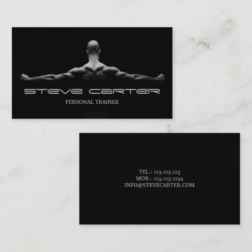 professional Personal Trainer / Bodybuilder Card | Zazzle