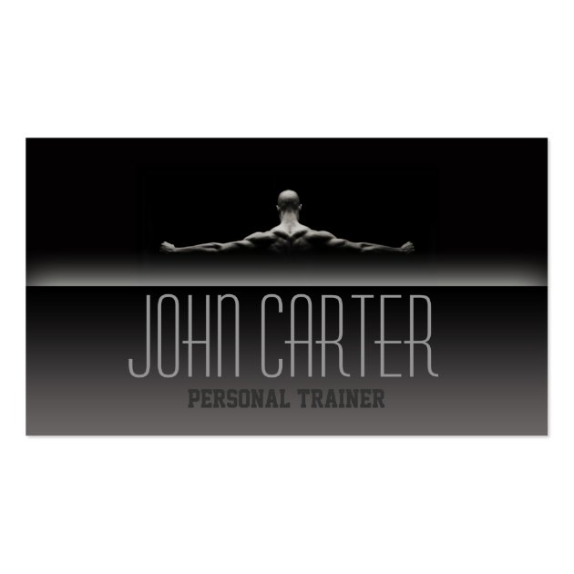 Professional Personal Trainer / Bodybuilder Card Business Card Template