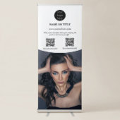 Professional Photo Business Template QR Code Retractable Banner | Zazzle