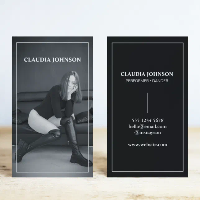 Professional Photo Headshot Modeling Photography Business Card | Zazzle