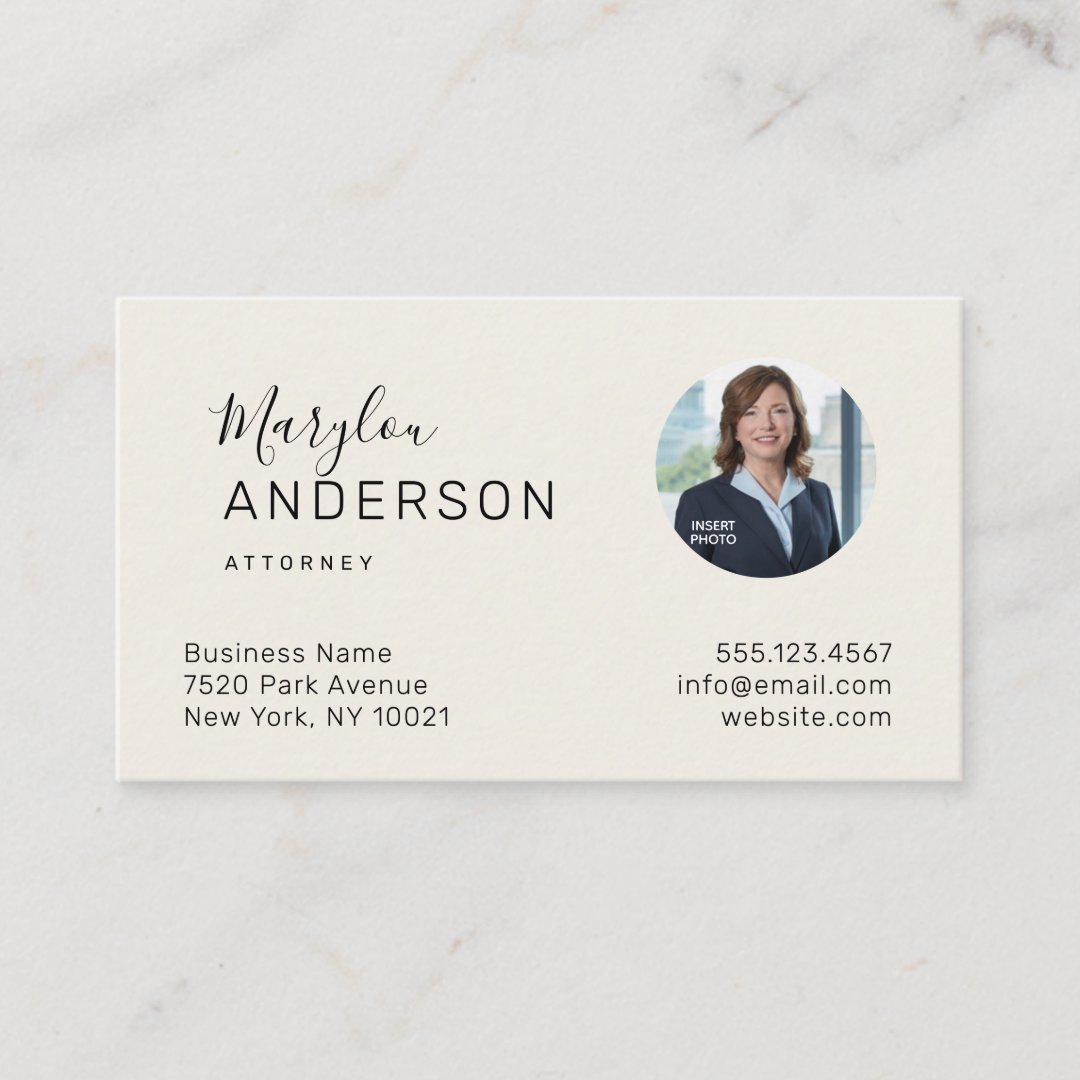 Professional (PHOTO INSERT) UNISEX - Business Card | Zazzle