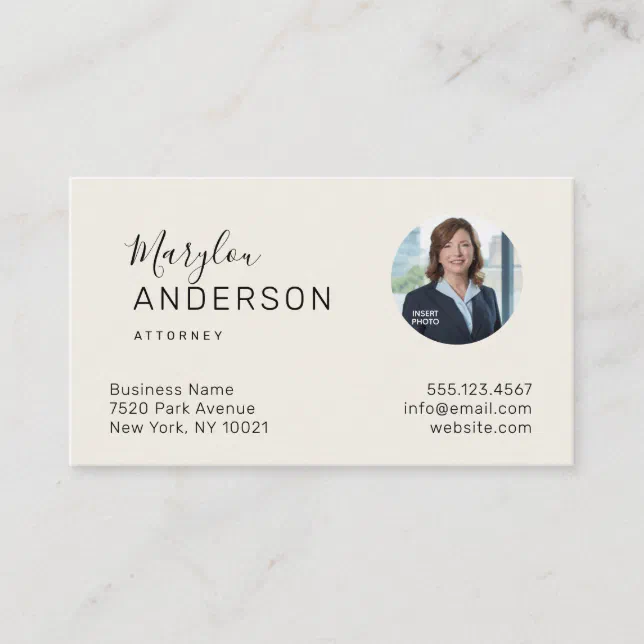 Professional (PHOTO INSERT) UNISEX - Business Card | Zazzle