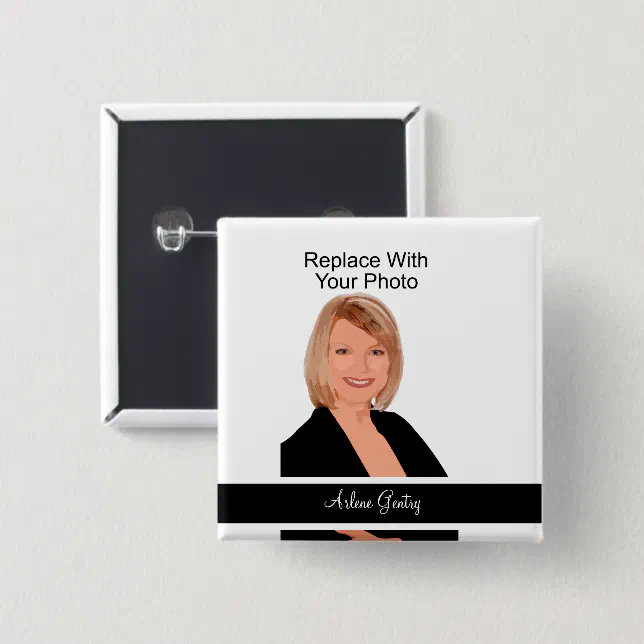 Professional Photo Template Name Badges Button | Zazzle