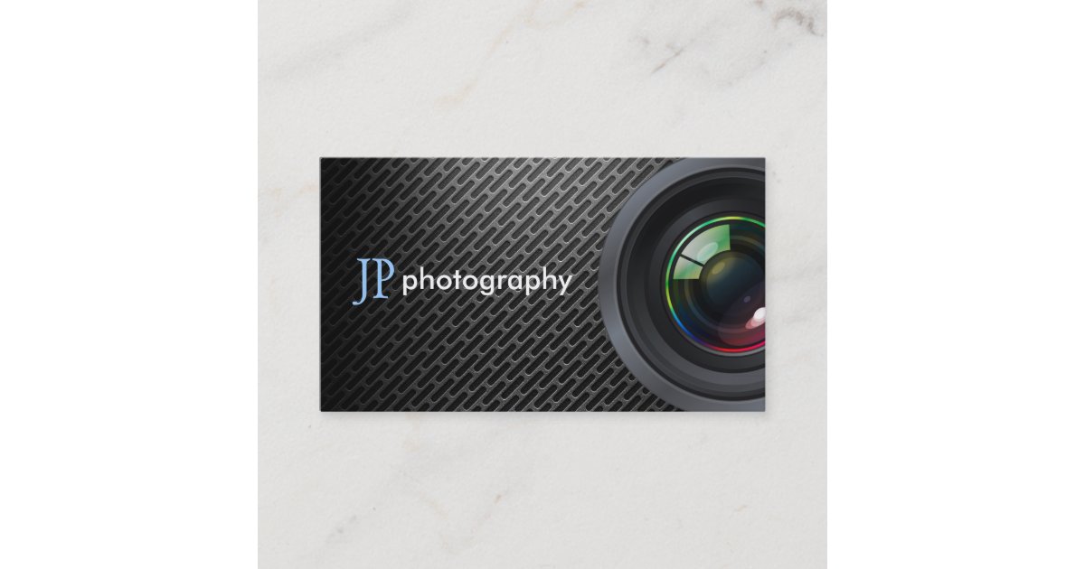 Professional Photographer Camera Lens Business Card | Zazzle