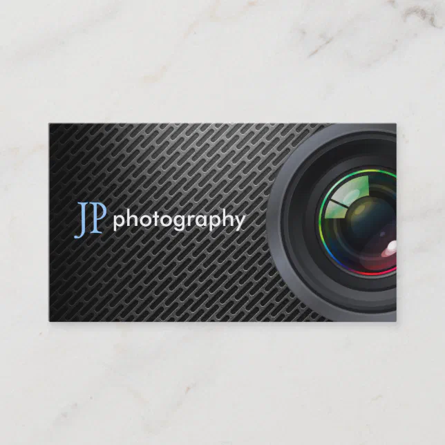 Professional Photographer Camera Lens Business Card | Zazzle
