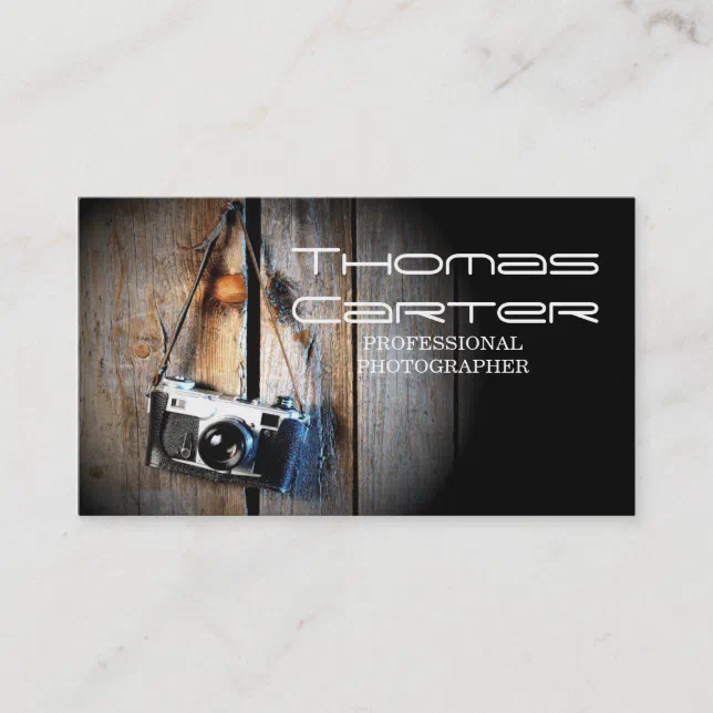 Professional Photographer Camera Photo Card | Zazzle