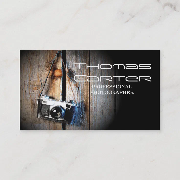 Professional Photographer Camera Photo Card | Zazzle