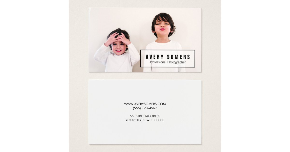 Professional Photographer Photography Photo Card | Zazzle