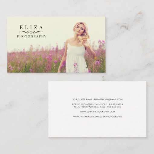 Professional Photographer Photography Studio Business Card | Zazzle