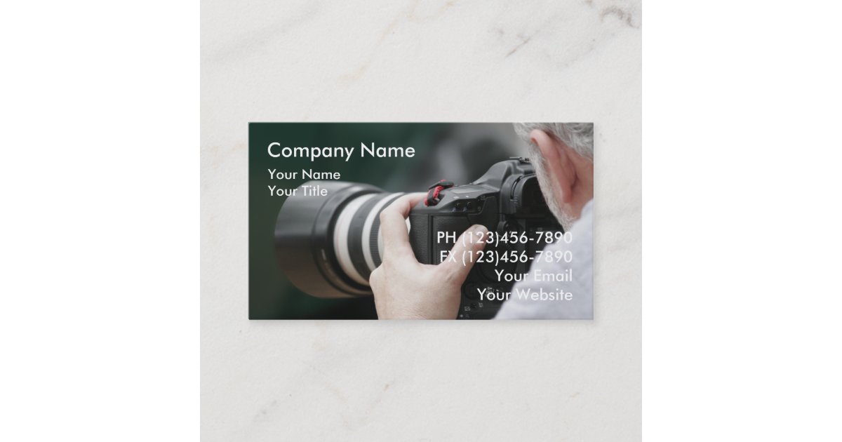 Professional Photography Business Card | Zazzle