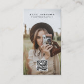Professional Photography QR Code Social Media Business Card | Zazzle