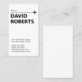 Professional Pilot Aviator Plain Minimalist Business Card | Zazzle