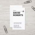 Professional Pilot Aviator Plain Minimalist Business Card | Zazzle
