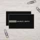 Professional Plain Black Elegant Modern Titanium Business Card | Zazzle