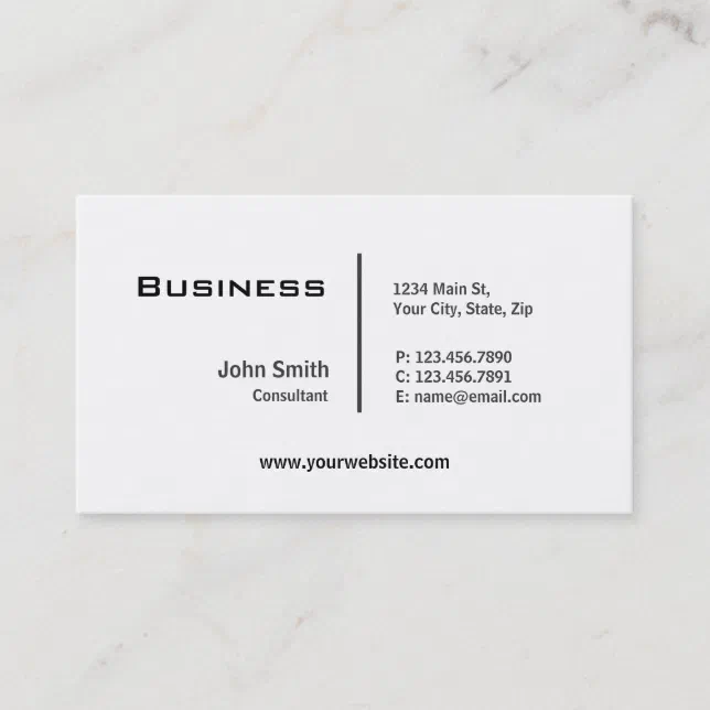 Professional Plain Elegant Modern Computer Repair Business Card | Zazzle