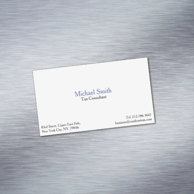 Professional Plain Elegant Modern Magnetic Card | Zazzle