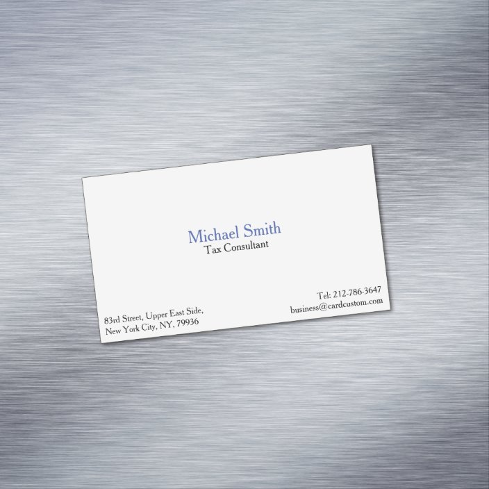 Professional Plain Elegant Modern Magnetic Card | Zazzle.com