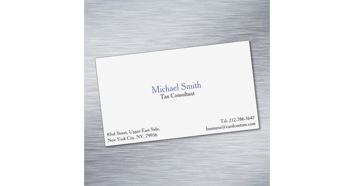 Professional Plain Elegant Modern Magnetic Card | Zazzle