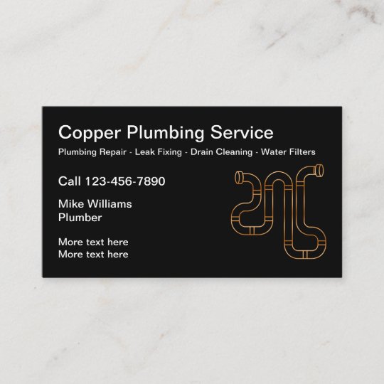 Professional Plumber Pipes Design Business Card | Zazzle.com